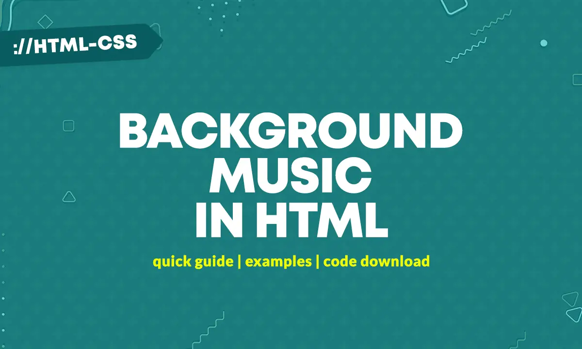 Top 87 Imagen Background Sound Html Thpthoanghoatham edu vn